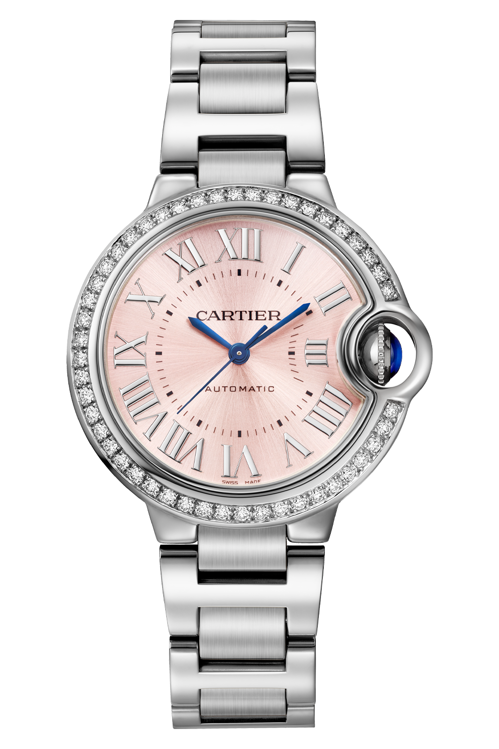 Cartier Ballon Bleu de Cartier Stainless Steel & Diamonds Lady's Watch ...